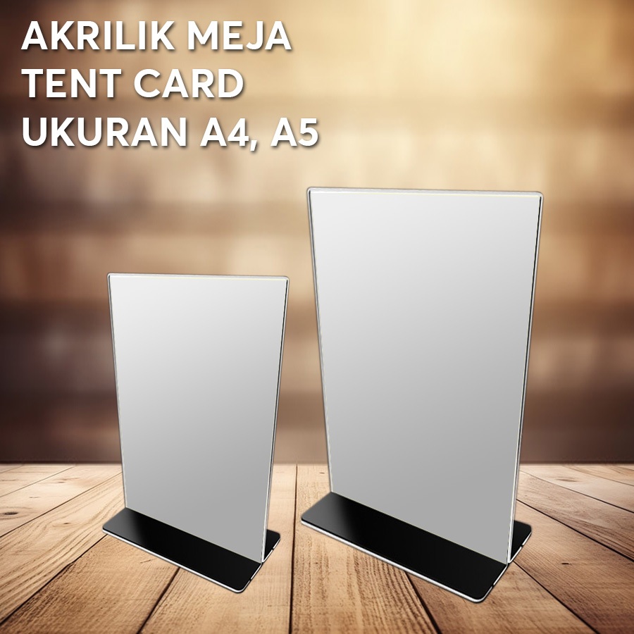 Jual AKRILIK TABLE SIGN / TENT CARD POLOS TANPA ISI | Shopee Indonesia