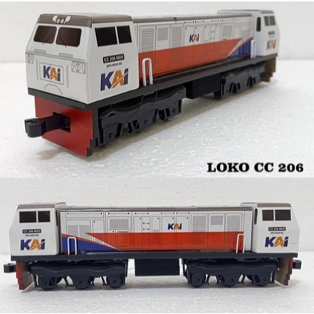 Jual Loko CC 206 KAI Mainan Train Kereta api lokomotif | Shopee Indonesia