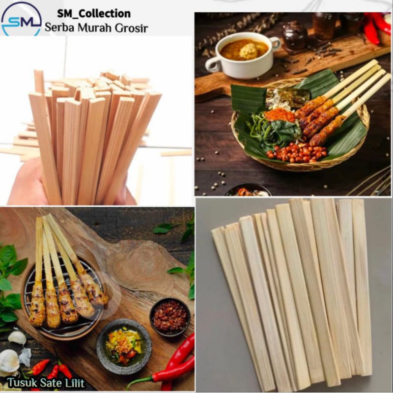 Jual Tusuk sate/alat panggang/tusuk bambu/tusuk ikan/tusuk Lilit sate ...