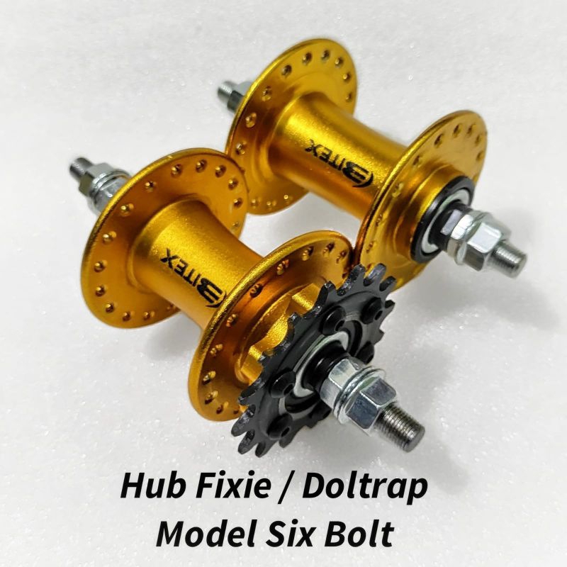Jual hub Fixie Doltrap sepasang 36 Hole tipe six bolt hub skid fixed ...