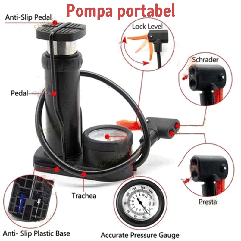 Jual Pompa Ban pompa injak ban motor pompa angin speeds pompa ban ...