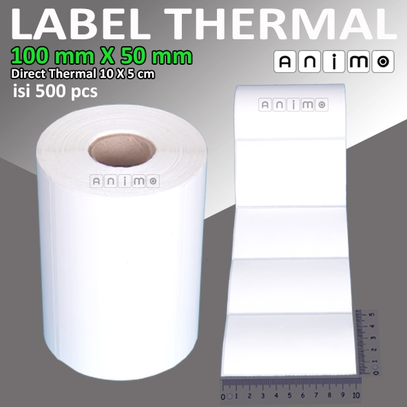 Jual LABEL THERMAL 100 X 50 isi 500 PCS - BARCODE Thermal 100X50 MM ...