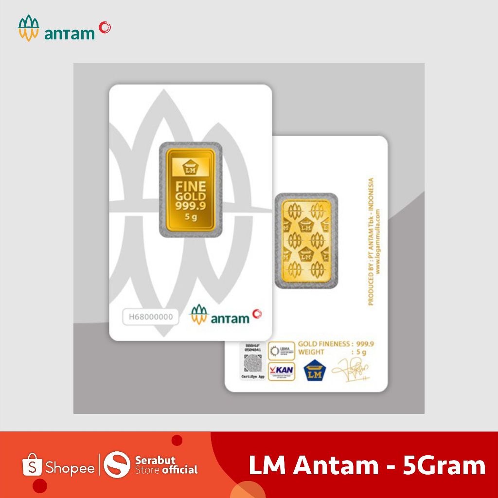 Jual Logam Mulia (LM) Antam Press - 5Gram | Shopee Indonesia