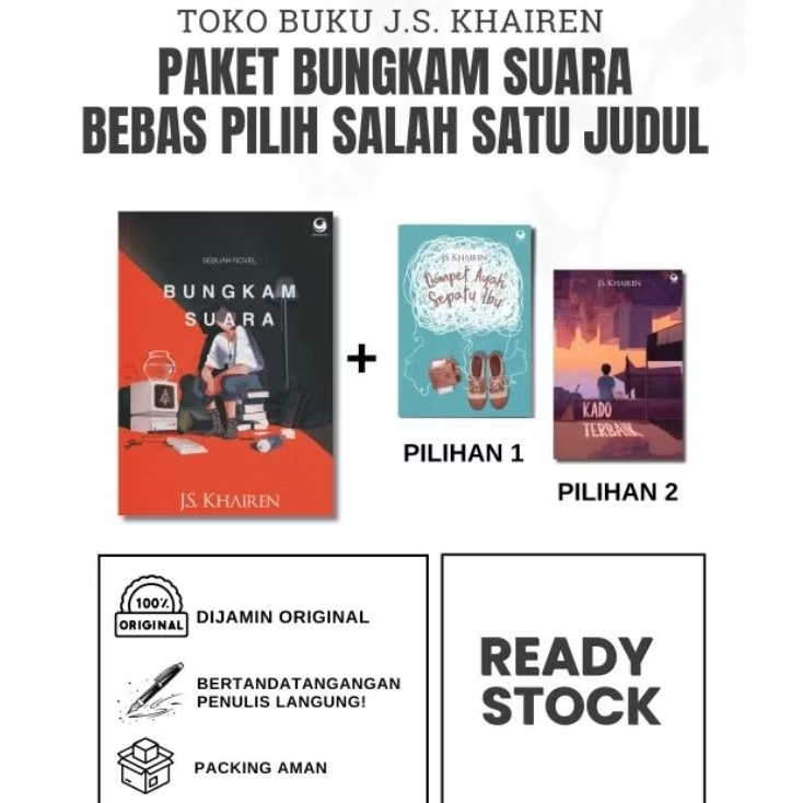 Jual BUNGKAM SUARA + Gratis 1 novel (DASI Atau KADO) | Shopee Indonesia