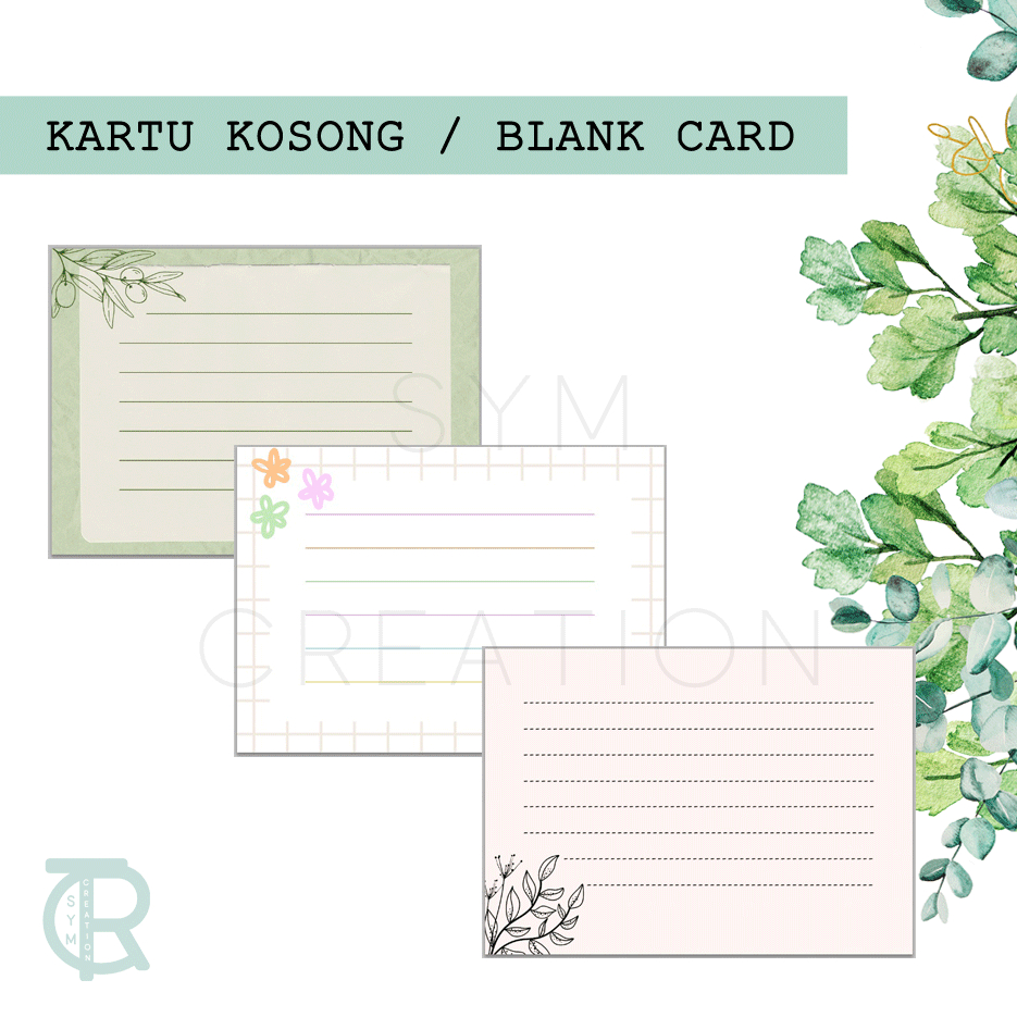 Jual (5pcs) Kartu Kosong / Blank Card Part 2 | Greeting Card | Kartu ...