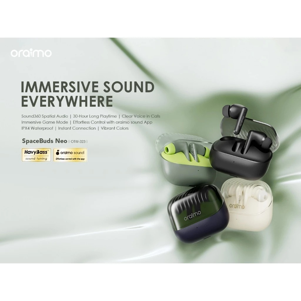 Jual ORAIMO OTW-323 TWS Bluetooth ENC Spacebuds Neo True Wireless ...