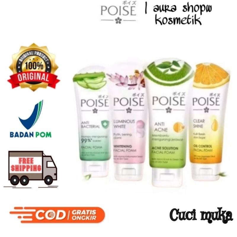 Jual (COD) POISE FACIAL FOAM 100GR / SABUN CUCI MUKA | Shopee Indonesia