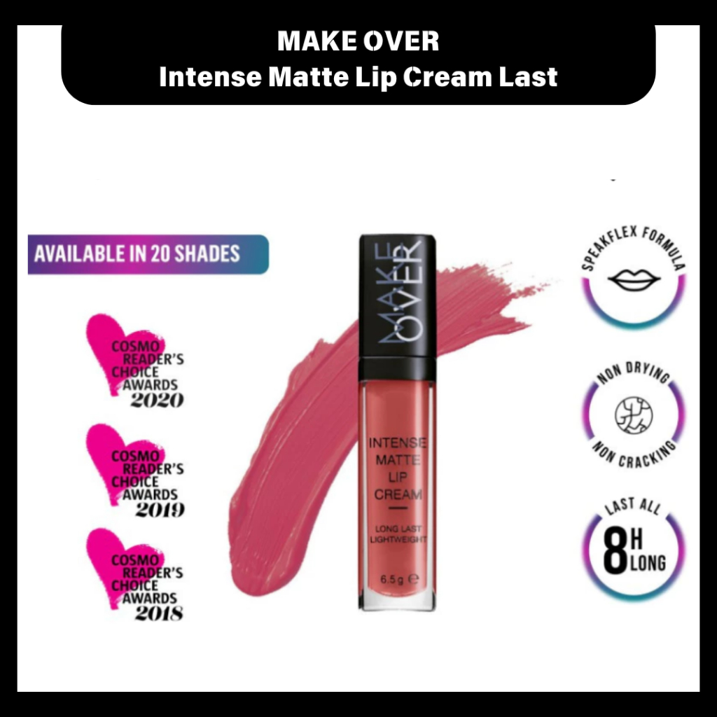 Jual Make Over Intense Matte Lip Cream Last 8 Hours Long 6.5g | Shopee ...