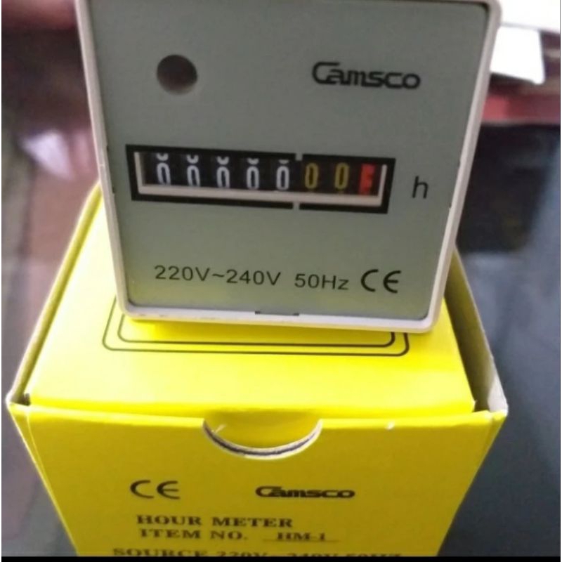 Jual Camsco Hour Meter HM 1- 48x48 Pengukur Waktu Pemakaian penghitung ...