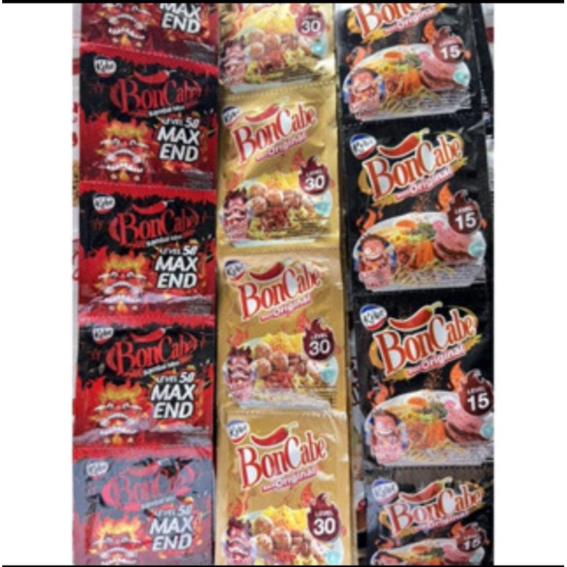 Jual BON CABE BUBUK SACHET RENCENG MURAH LEVEL 30 lv 30 isi 12 sachet ...