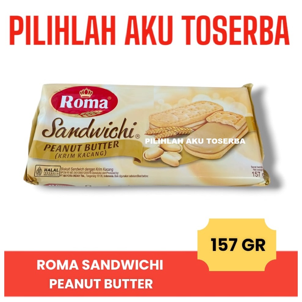 Jual ROMA SANDWICHI PEANUT 157 gr - ( HARGA 1 PCS ) | Shopee Indonesia