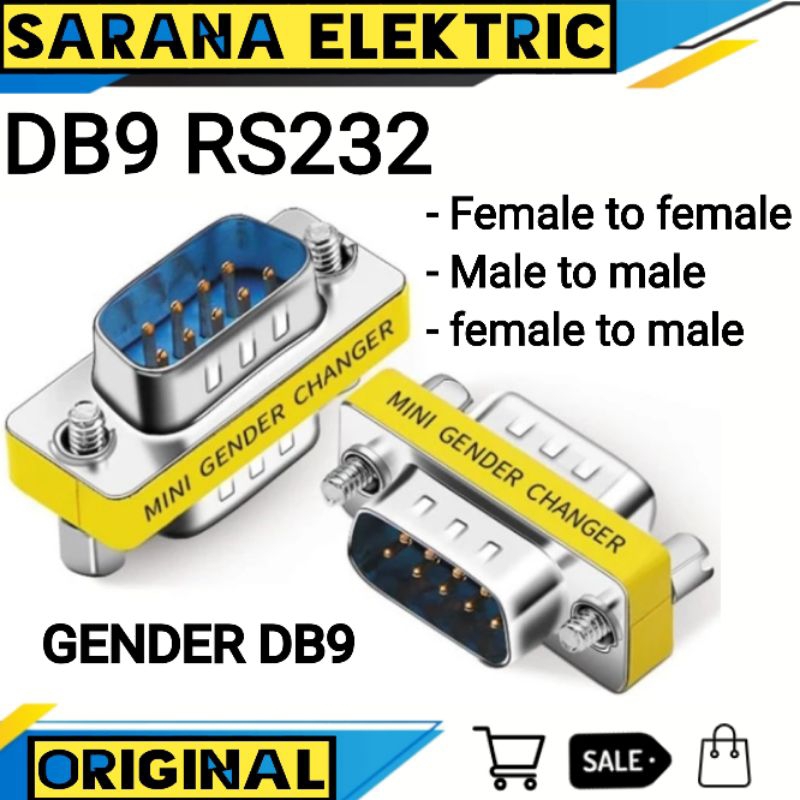 Jual GENDER SERIAL DB9 RS232 9PIN RS 232 9 PIN MALE FEMALE M-M F-F M-F | Shopee Indonesia
