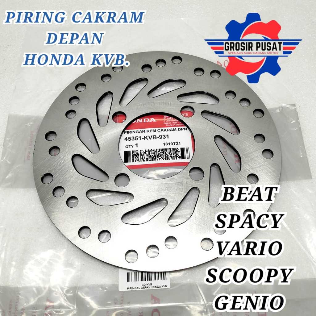 Jual PIRINGAN REM CAKRAM BEAT PIRING CAKRAM HONDA KVB PIRINGAN CAKRAM ...