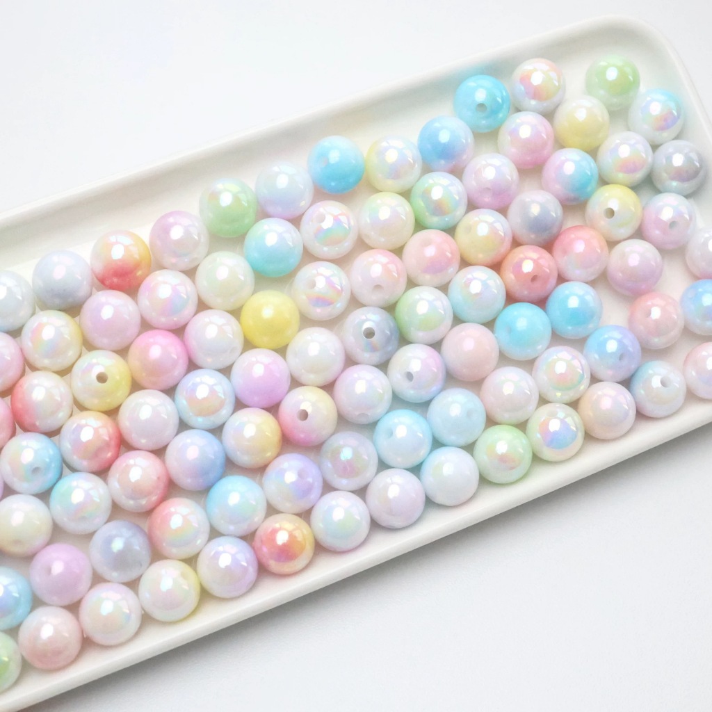 Jual Manik Mutiara Pastel |Manik-manik akrilik dua warna|Mutiara dua ...