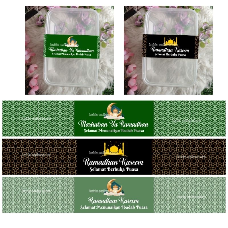 Jual stiker / sleeve paperbelt label Marhaban Ya Ramadhan Selamat ...