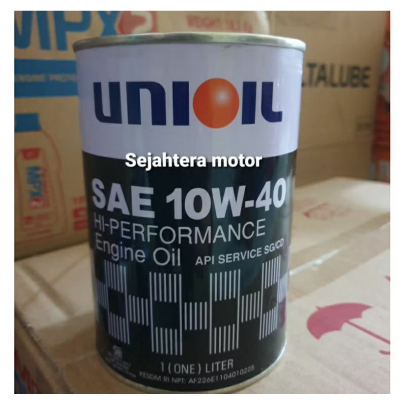 Jual OLI ORIGINAL ASLI UNIOIL SAE 10W-40 UNTUK MOTOR UNION 1 LITER ...