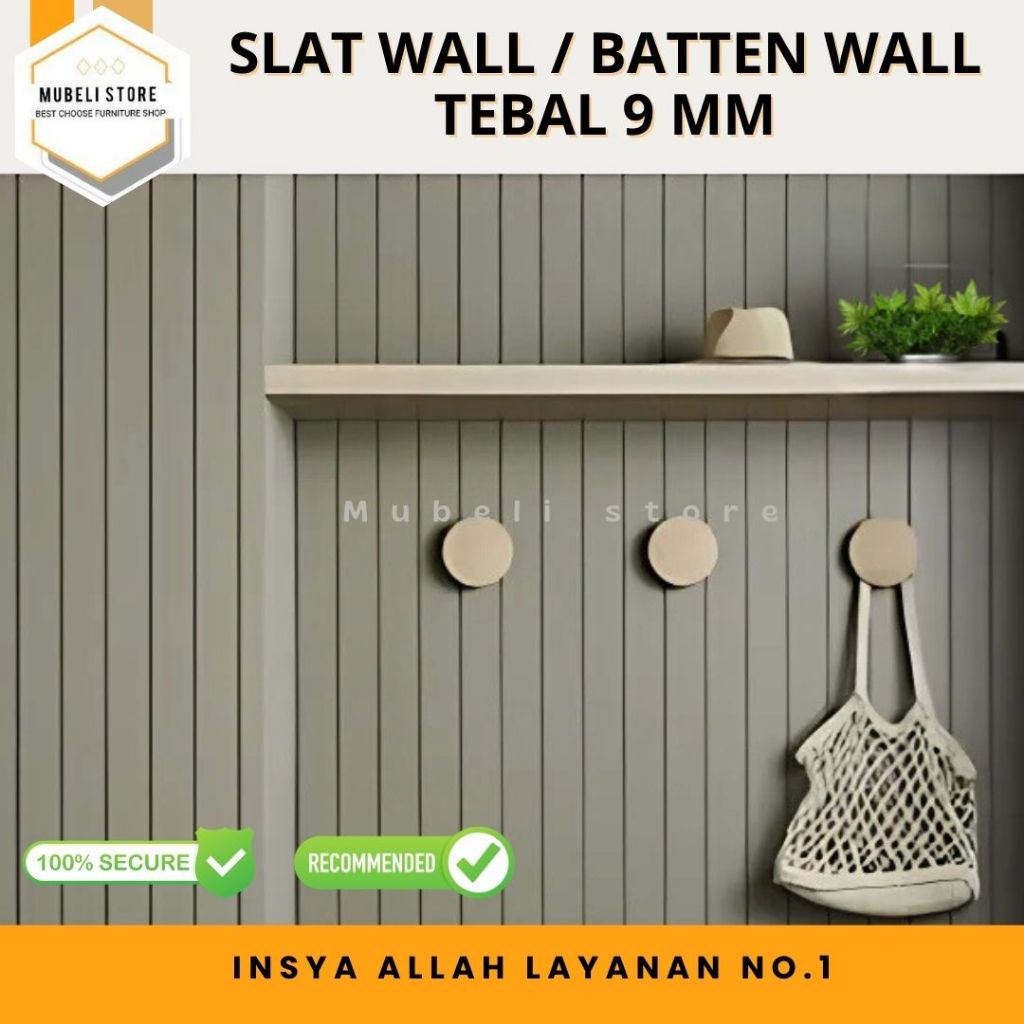 Jual Mubeli Store - Wall Batten / Wall Panel / Dekorasi dinding / Wall Dekor / Papan MDF 9 mm ...
