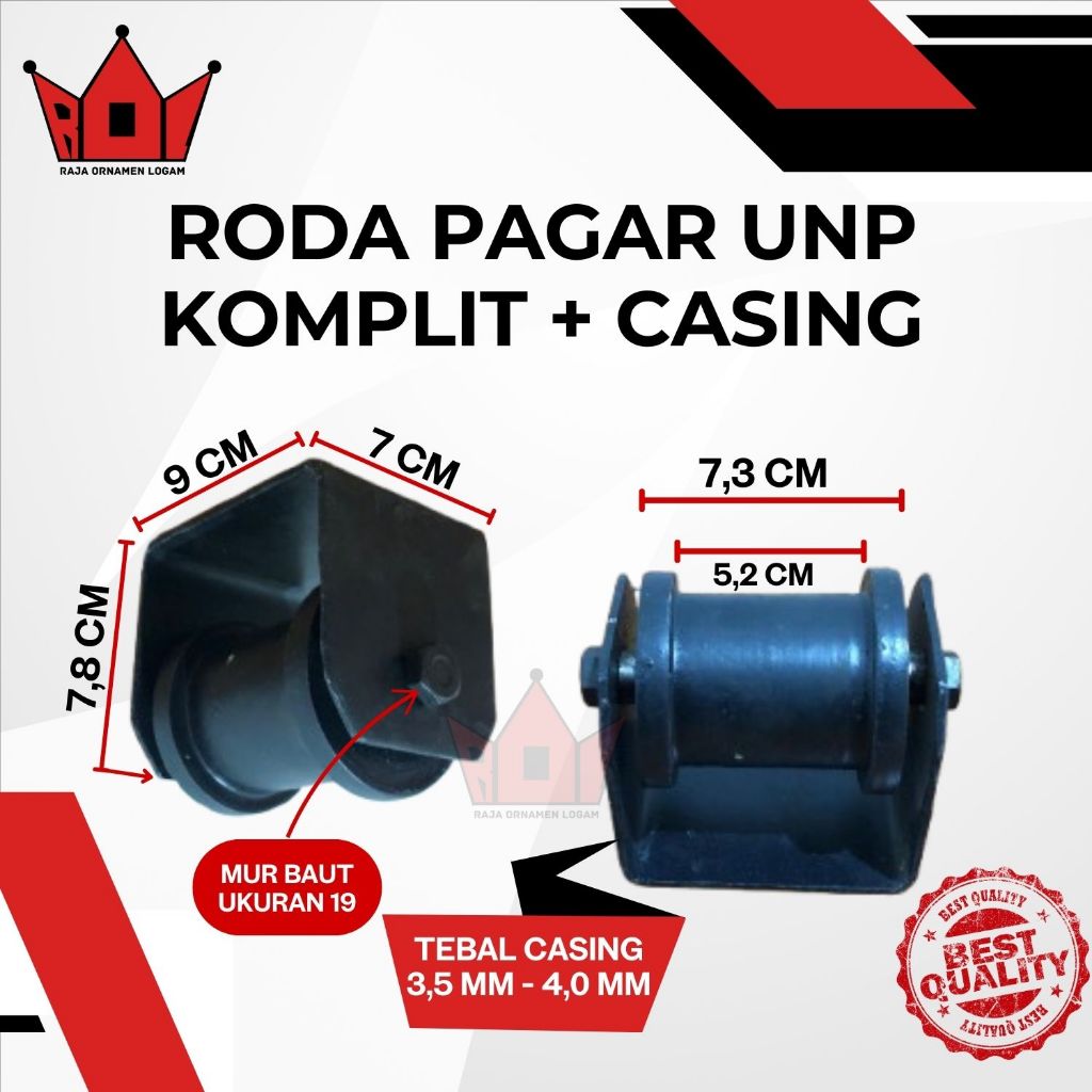 Jual Roda UNP pagar casing kualitas super / roda pagar | Shopee Indonesia