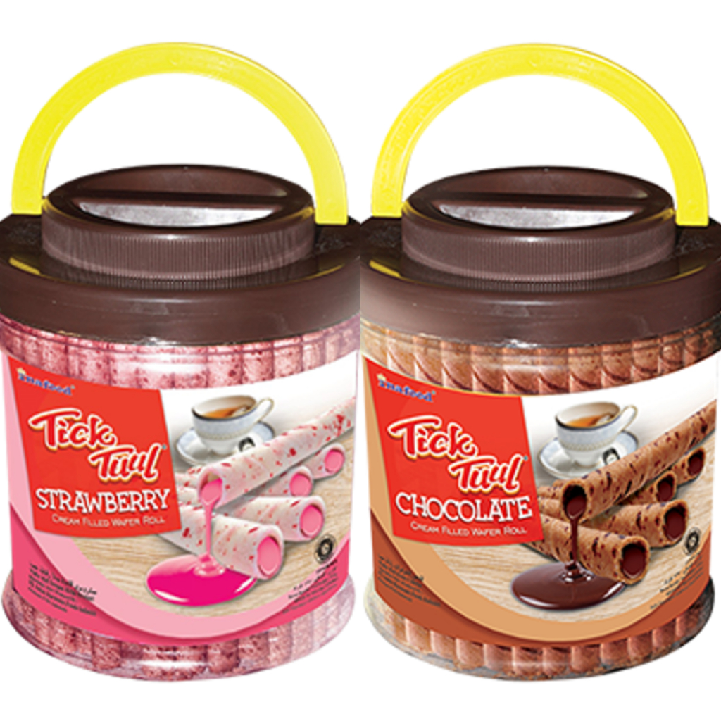 Jual WAFER ROLL TICK TUUL INAFOOD RASA CHOCOLATE & STRAWBERRY 500 GRAM ...