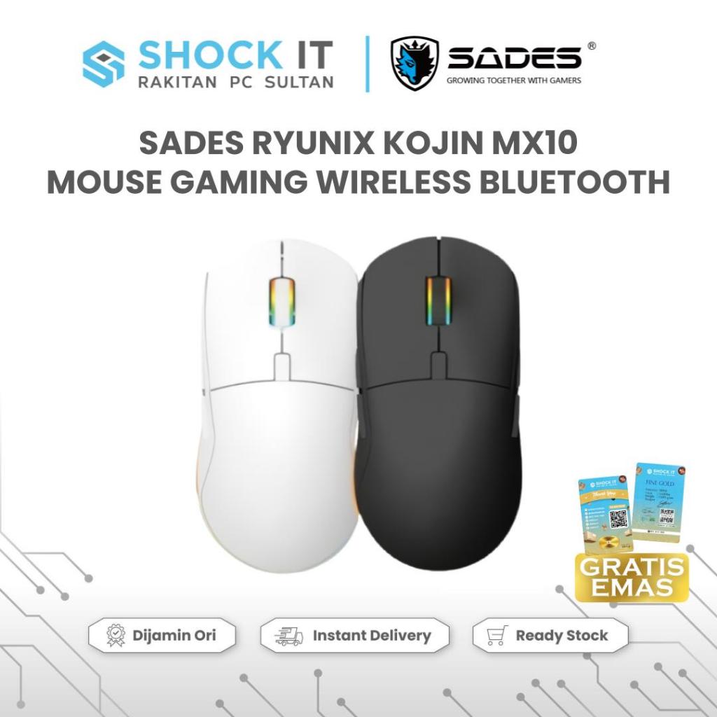 Jual Sades Ryunix Kojin MX10 Mouse Gaming Wireless Bluetooth Triple Mode Ambidextrous | Shopee ...