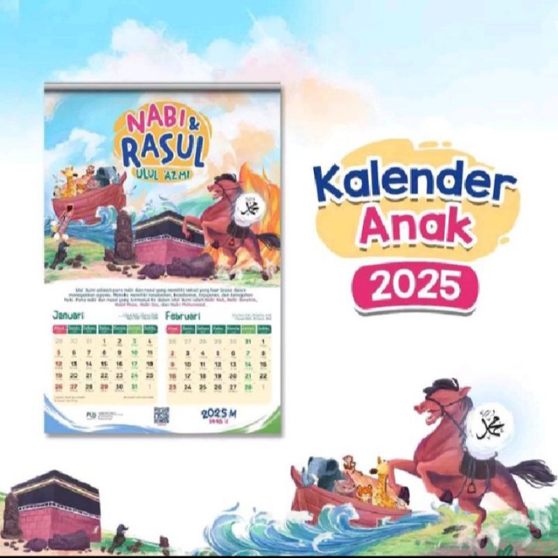 Jual Kalender Anak 2025 - Serial Nabi dan Rasul Ulul Azmi - Kalender ...