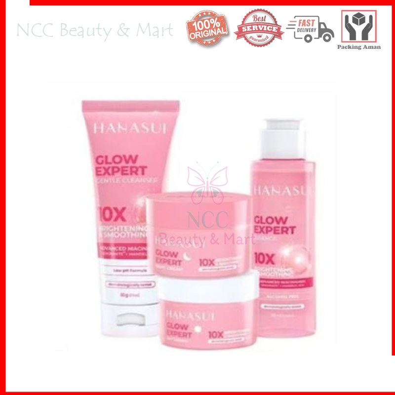 Jual * NCC * Hanasui Glow Expert Series Day Night Cream Krim Cleanser New Improved Formula Skin ...