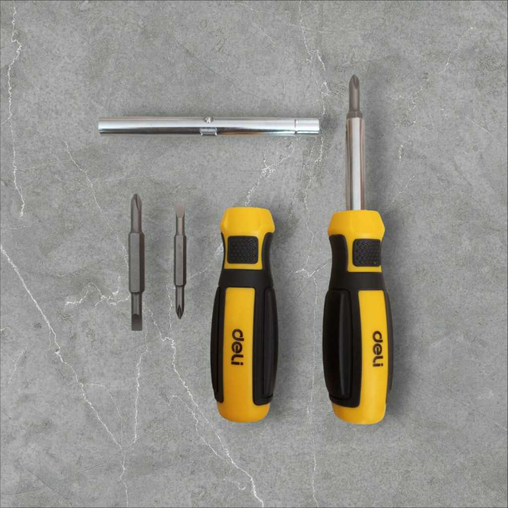 Jual Deli Screwdriver Set 6 In 1 / Deli Obeng Set 6 In 1 EDL260206 ...