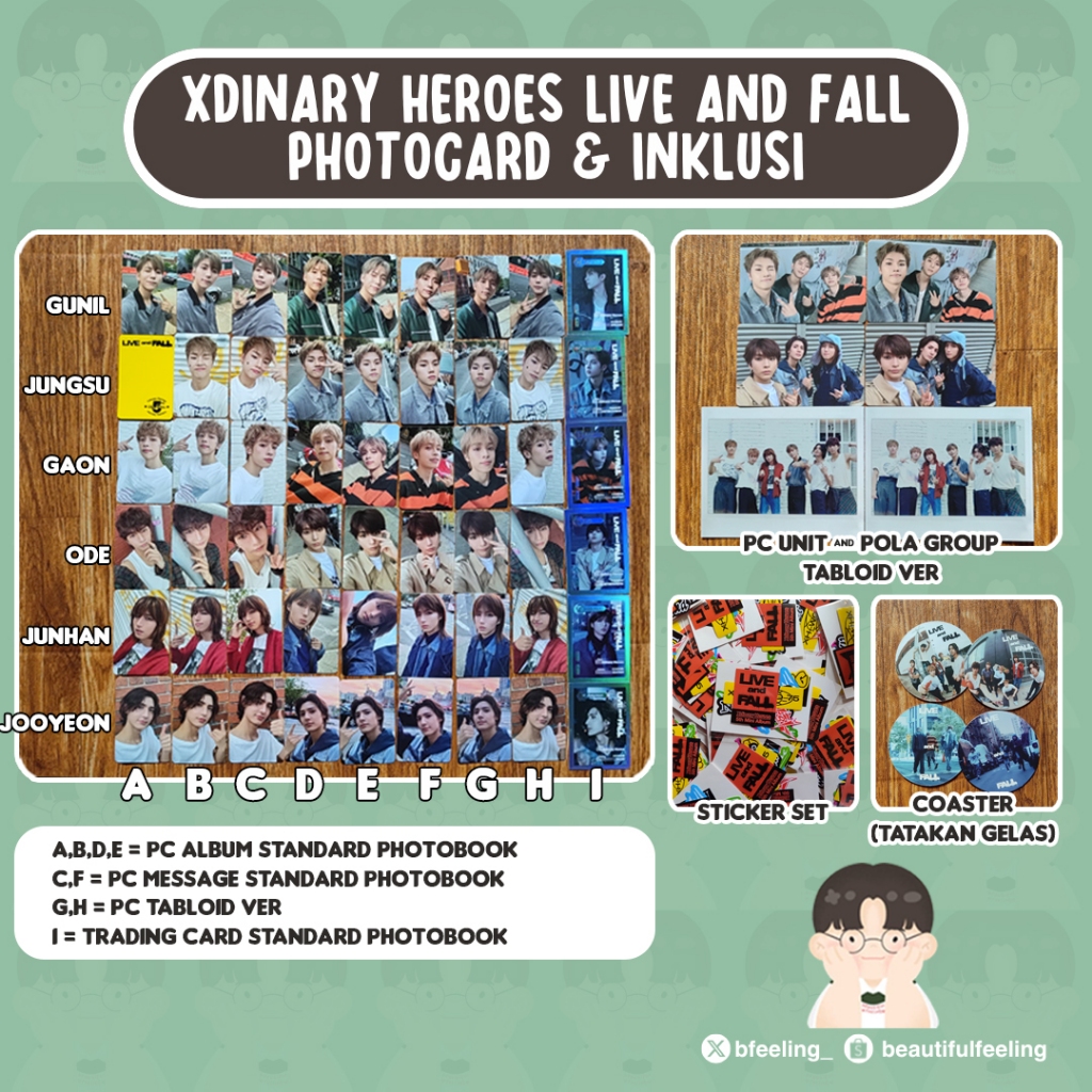 Jual LIVE AND FALL XDINARY HEROES PC PHOTOCARD TRADING CARD UNIT POLA ...