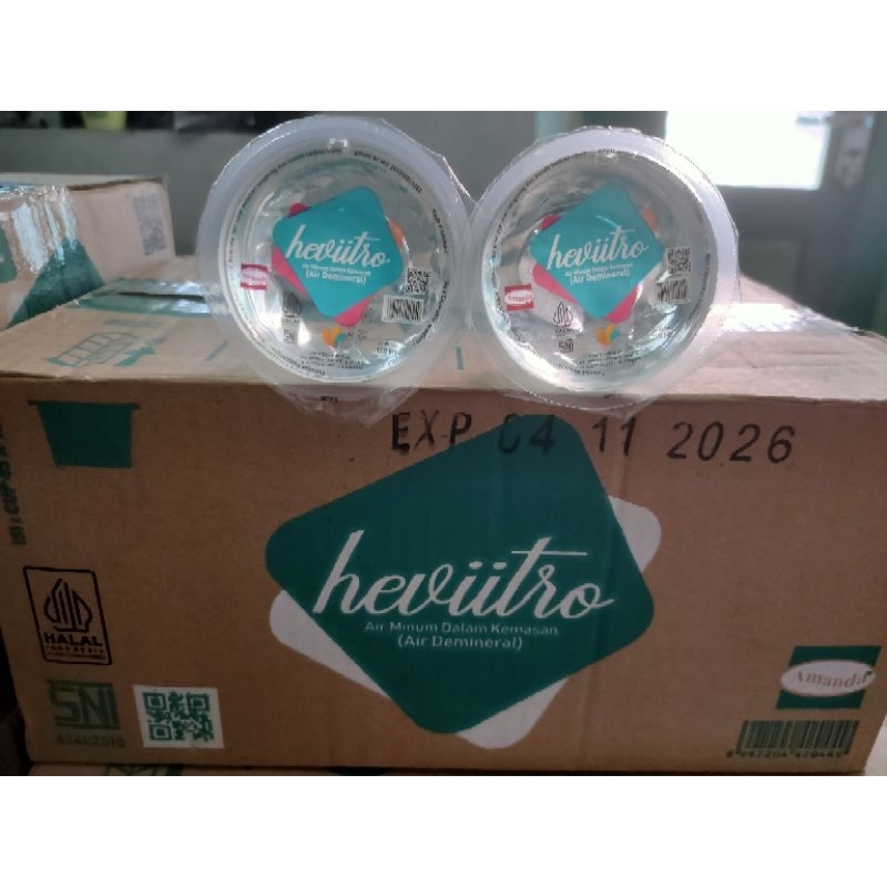 Jual Heviitro Air Minum Demineral 120ml Cup Mini (1 Box isi 45 ...