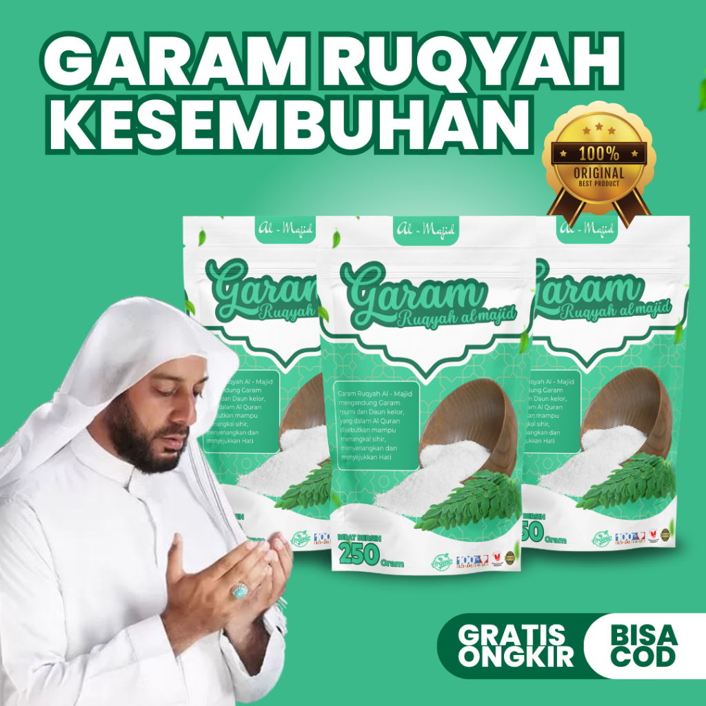 Jual Garam Ruqyah Al Majiid Original 250gr - Mandi Spiritual, Usir Jin ...