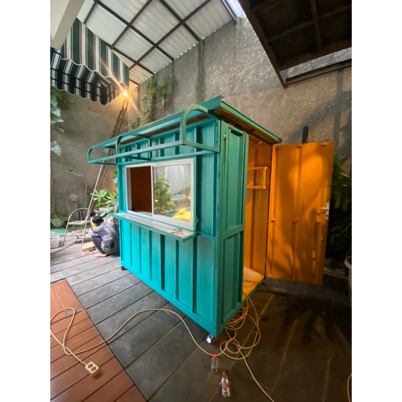 Jual BOOTH CONTAINER 210x200x130 | RODA | MIX ALUMUNIUM JENDELA ...