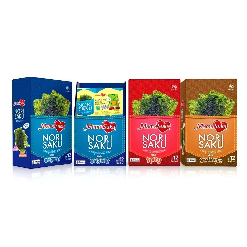 Jual mamasuka NORI SAKU rumput laut kering BOX isi 12 x 2 gram | Shopee ...