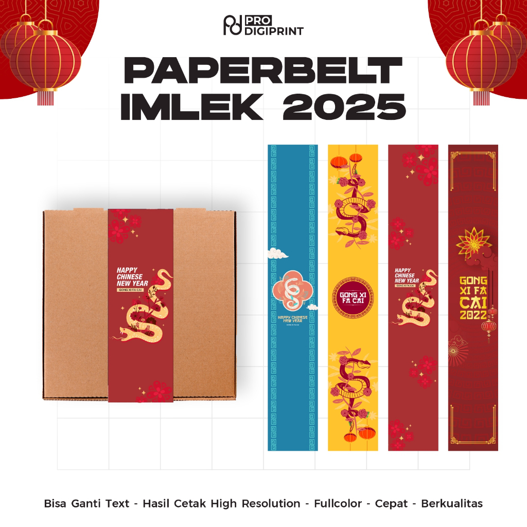 Jual Paper Belt/ Packaging Sleeve IMLEK Custom FREE TEMPLATE 5 x 30,5 ...