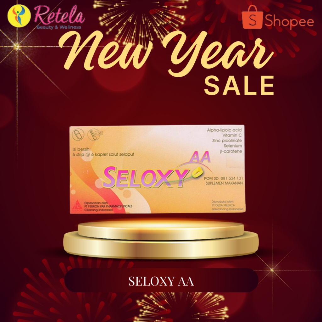 Jual SELOXY AA - STRIP 6 KAPLET ORIGINAL / SUPLEMEN KULIT / VITAMIN ...