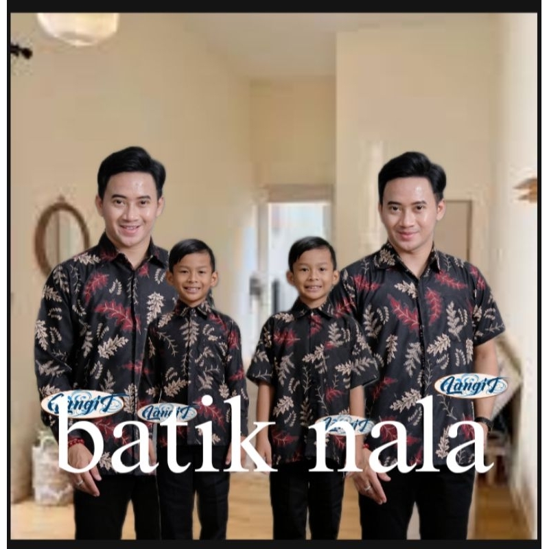 Jual MOTIF DAUN RI \ BAJU BATIK COUPLE KELUARGA AYAH IBU DAN ANAK LAKI ...
