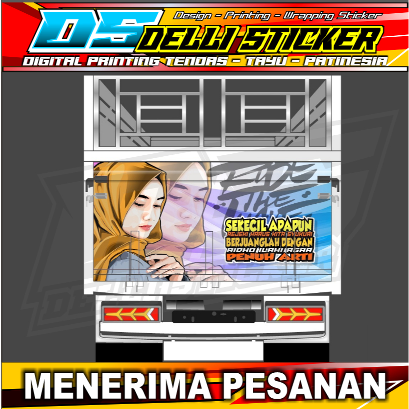 Jual Stiker Blok Decal Pintu Bak Belakang Truck - Ukuran 200x100cm ...
