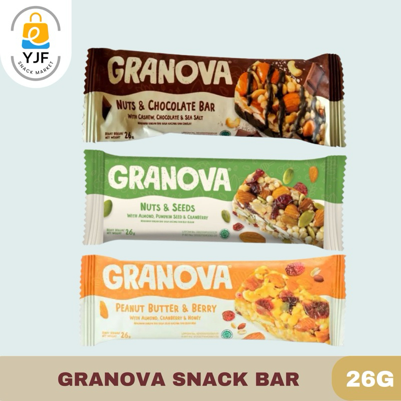 Jual Granova Snack Bar / Snack Cemilan Sehat Cemilan Diet / Nuts ...