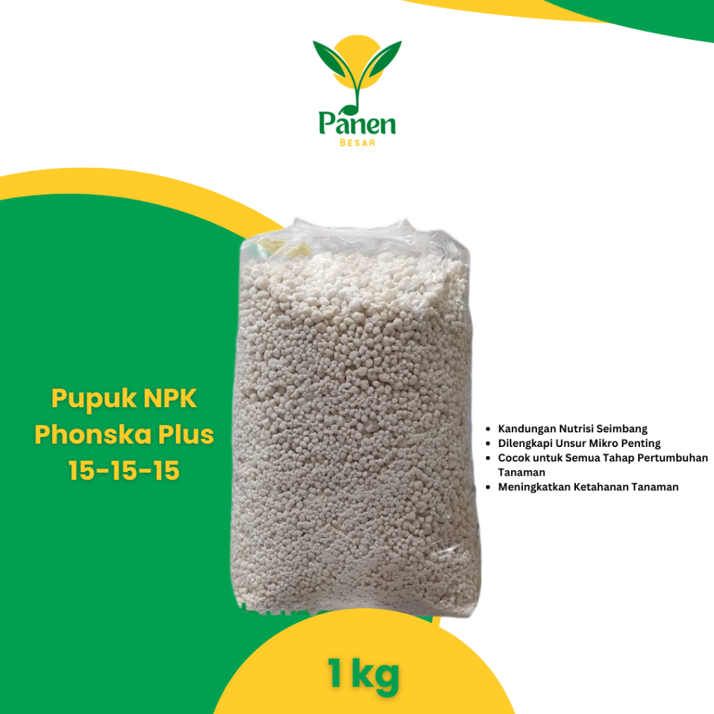 Jual Pupuk NPK Phonska Plus 15-15-15 1kg Kemasan Repack - Nutrisi Lengkap untuk Pertumbuhan ...