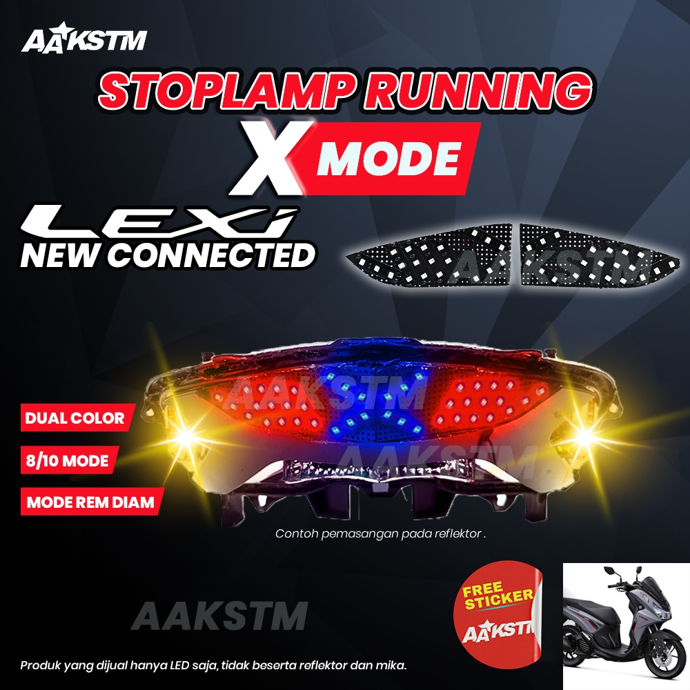 Jual Lampu Rem LED Lexi New Gen 2 X Mode LED 8 10 Mode Running Lampu ...