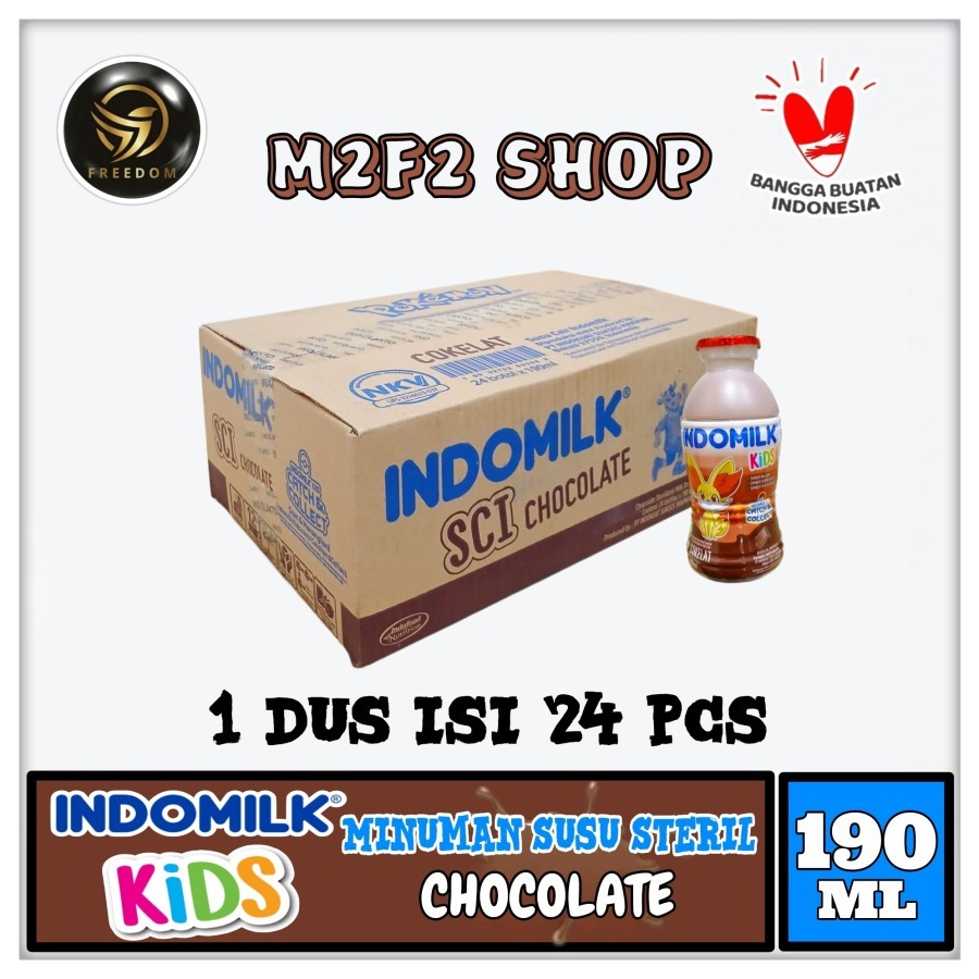 Jual Susu Indomilk Steril Botol Pet Cokelat | Chocolate - 190 ml (Kemasan Karton) | Shopee Indonesia