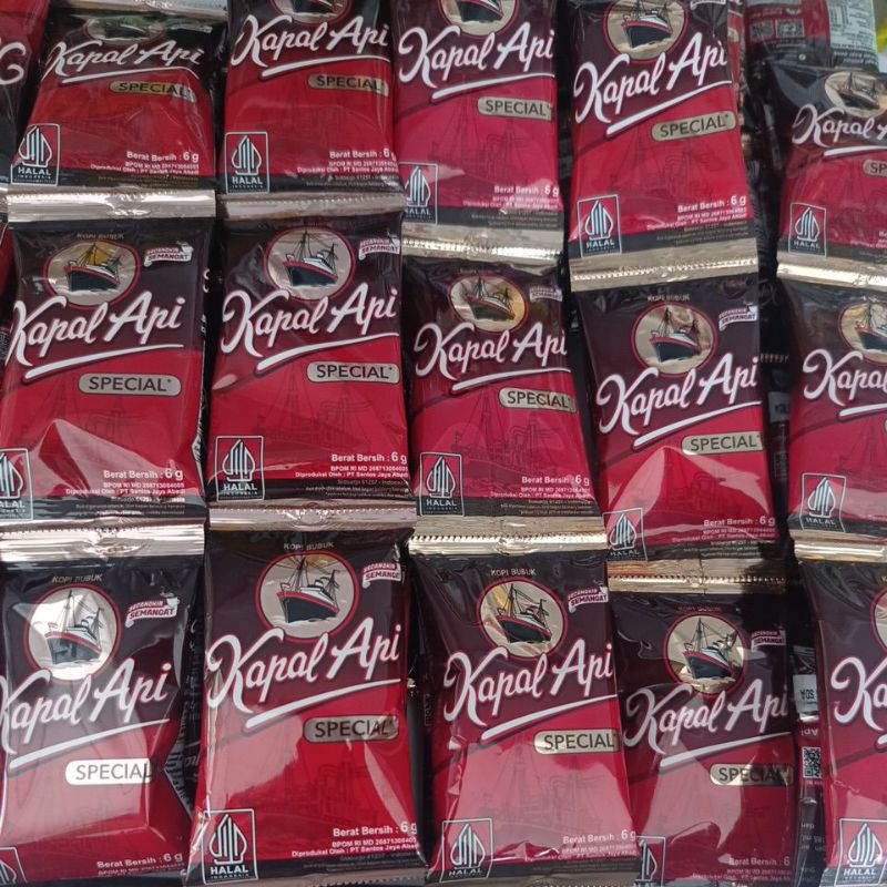 Jual Kopi Kapal Api Special Tanpa Gula 6g kemasan renteng isi 10 sachet ...