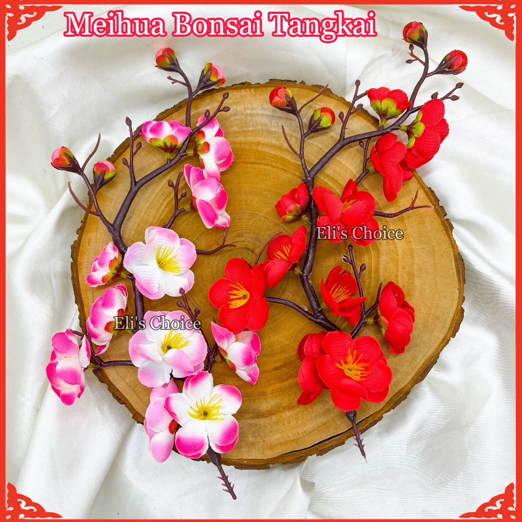 Jual POHON MEIHUA BONSAI TANGKAI 2025 Bunga Meihwa Tangkai Bunga Imlek ...