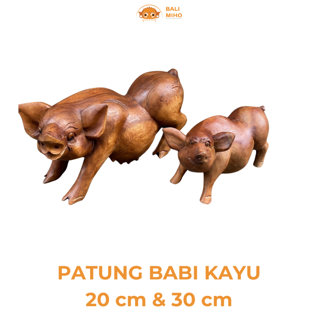 Jual Patung Babi dari Kayu 20 cm & 30 cm - Patung Babi Hutan Kayu ...
