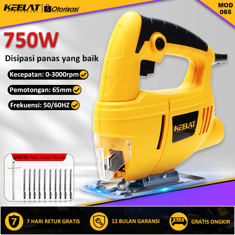 Jual KEELAT 750W Power Tools Handheld Jig Saw With 5Pcs Saw Blade ...