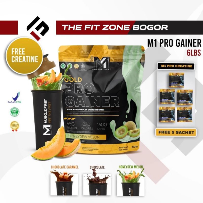 Jual M1 Muscle First Gold Pro Gainer 6 Lbs Weight Mass Gainer BPOM ...