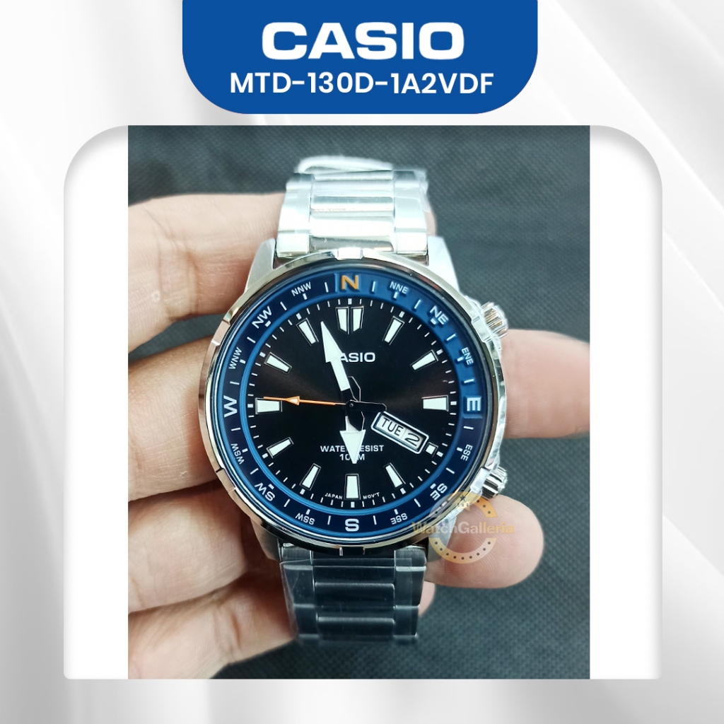 Jual Jam Tangan Pria Casio General MTD-130D-1A2VDF MTD-130D-1A2 MTD-130D Original Resmi | Shopee ...