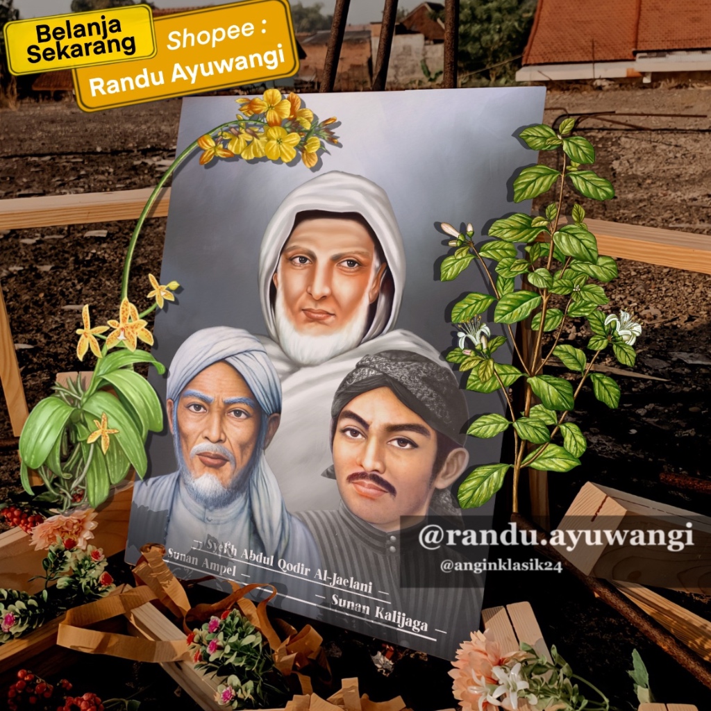 Jual Lukisan Digital Syekh Abdul Qodir, Sunan Ampel, & Sunan Kalijaga ...