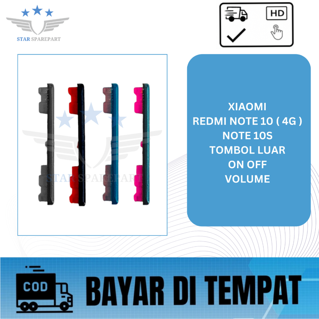 Jual TOMBOL LUAR KEYPAD VOLUME XIAOMI REDMI NOTE 10 ( 4G ) / NOTE 10S ...