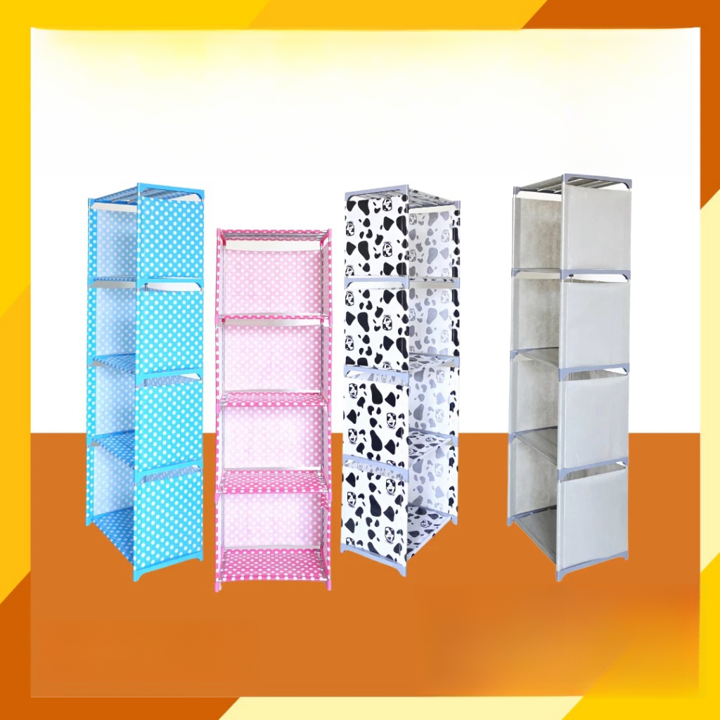 Jual Rak Buku Tingkat Portable Serbaguna /Rak Buku 5 Tingkat 4 Susun ...