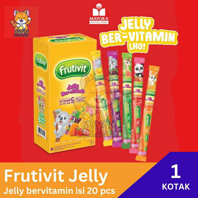 Jual Frutivit Jelly Stick Bervitamin 1 box isi 20 pcs | Shopee Indonesia